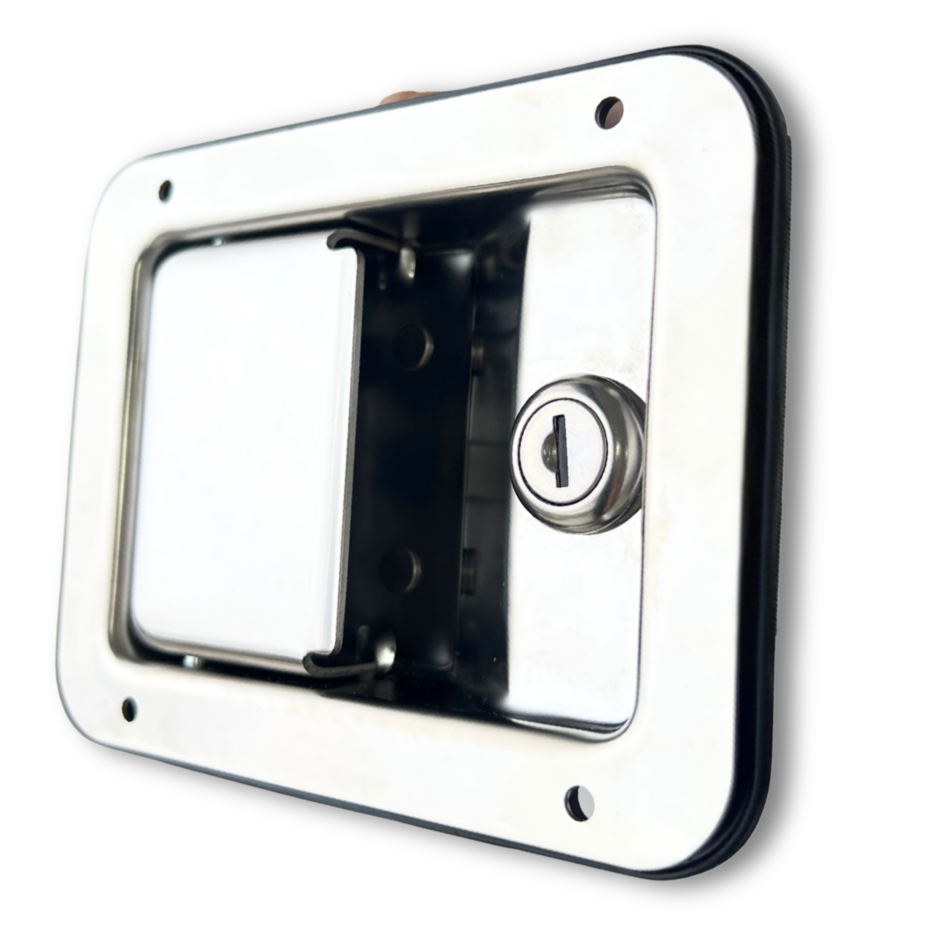 Recessed Paddle Lock 140x108mm - Stainless Steel | TSF Direct
