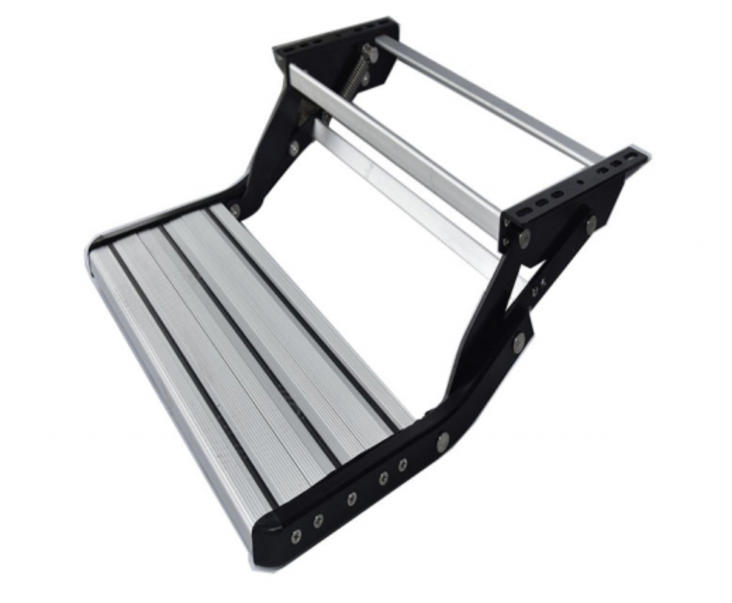 Caravan Aluminium Single Folding Step with LED Light - Manual | TSF Direct