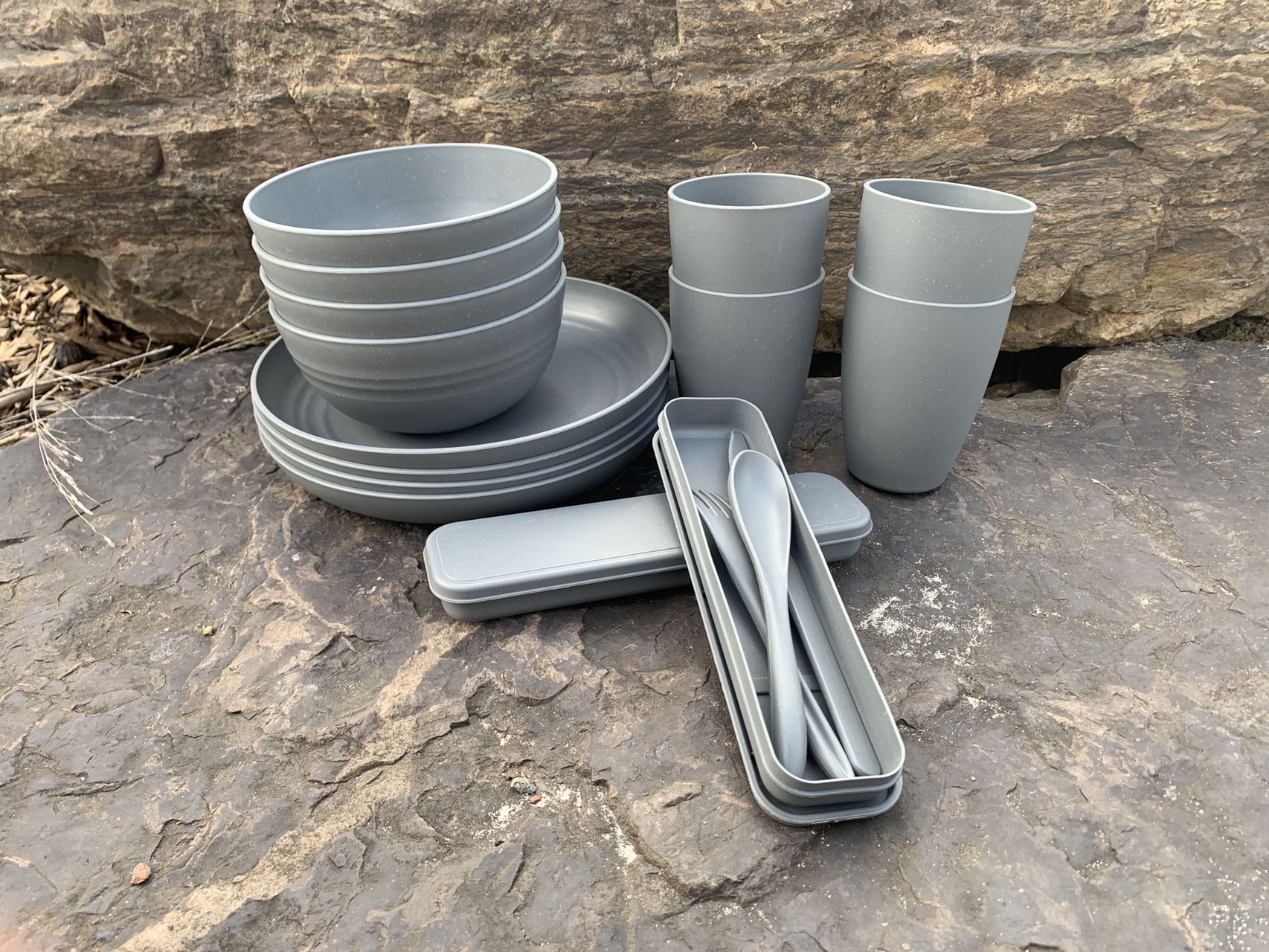 Aztec Collection - Wheat Straw Dinnerware Set | TSF Direct